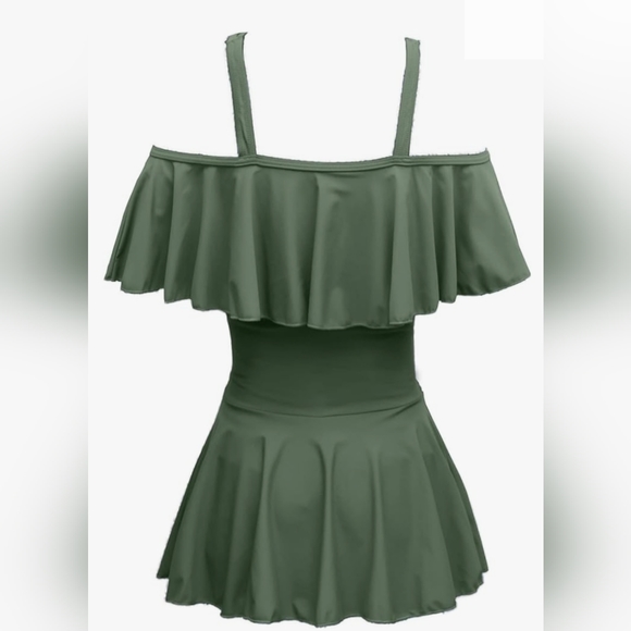 Yonique | Swim | Womens One Piece Flounce Swimsuit Off Shoulder Bathing ...